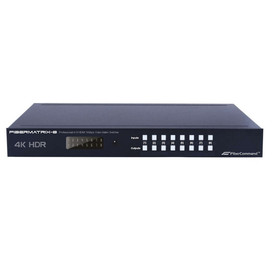 FIBER MATRIX® 8X8 | 4K HDR HDMI Fiber Matrix Splitter 18Gbps