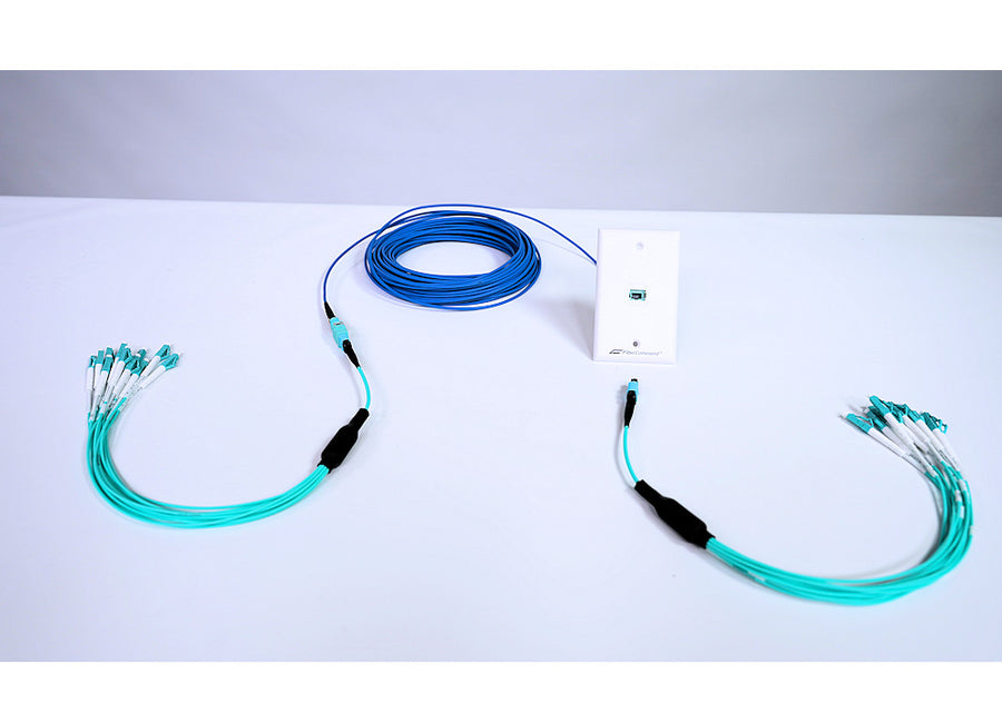 ULTRAFLEX LC | 12 LC OM3 armored premium fiber optic cable with interc