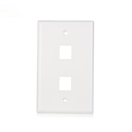 WALL PLATE 2-PORT | Keystone Jack Wall Plate in White